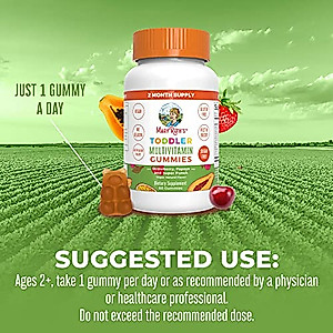 Toddler Multivitamin Gummies & USDA Organic Vitamin C Liquid Drops for Toddler Bundle by MaryRuth's | Vitamin C, D3, Zinc | Immune Support & Overall Health | Vegan | Non-GMO | Gluten Free