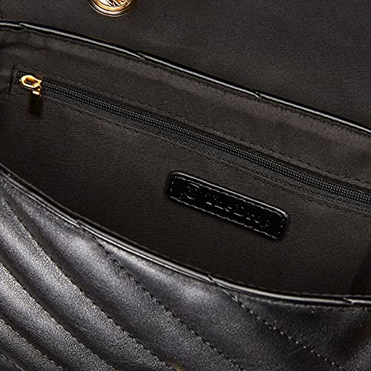 The Drop Women's Koko Quilted Flap Bag, Black, One Size