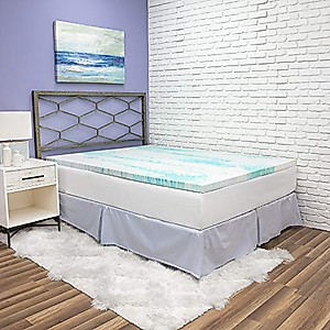 BioPEDIC 2" Gel Swirl Memory Foam True to Size Mattress Topper, Full