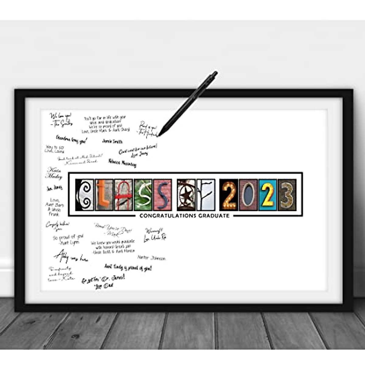 Katie Doodle 2023 Graduation Decorations - Creative Guest Book Alternative - Great Graduation Party Supplies, Class of 2023 Decorations or Graduation Gifts - 11x17 Class of 2023 Sign Poster [Unframed]