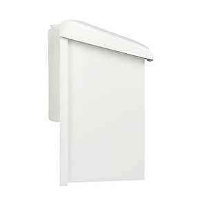 Architectural Mailboxes Windsor Plastic Wall Mount Mailbox, WMH00WAM, White, Small Capacity