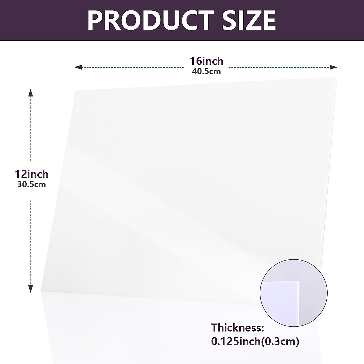 White Acrylic Sheet 12" x 16" x 1/8", 2 Pack ANRISIN 38% Translucent White Cast Acrylic Sheets for DIY Projects, Laser Cutting & Engraving Friendly