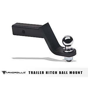 Armordillo 8719527 4-Inch Drop Loaded Ball Mount Universal Fits 2-Inch Receiver Tube Trailer Hitch