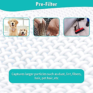 DerBlue 2PCS True HEPA Replacement Filter Compatible with PuroAir 240 Puri-fier,3-in-1 True HEPA Filter Replacement Model 14