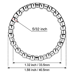 Jaceyon Bike Headset Bearings 5/32" x 20-Balls 4Pcs Bicycle Ball Bearing, 1-1/8" Headset Bearings Caged for Mountain MTB Bike