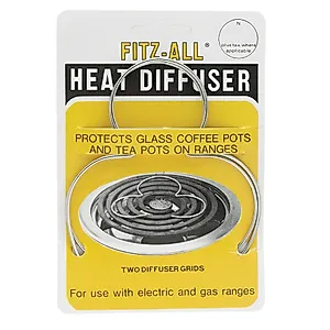 Fitz-All Heat Diffusers For Use On Ranges To Protect Glass Cookware, Card of 2