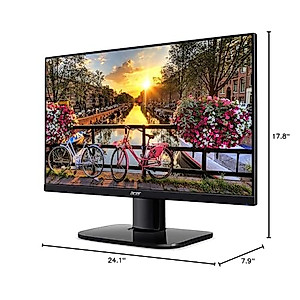 Acer KA272U biipx 27” WQHD 2560 x 1440 IPS Zero-Frame Monitor with 75Hz Refresh Rate and AMD Radeon FreeSync Technology (Display Port & 2 x HDMI 1.4 Ports) Black (Renewed)