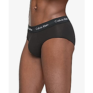 Calvin Klein Men's Cotton Stretch 5-Pack Hip Brief, 5 Black, L