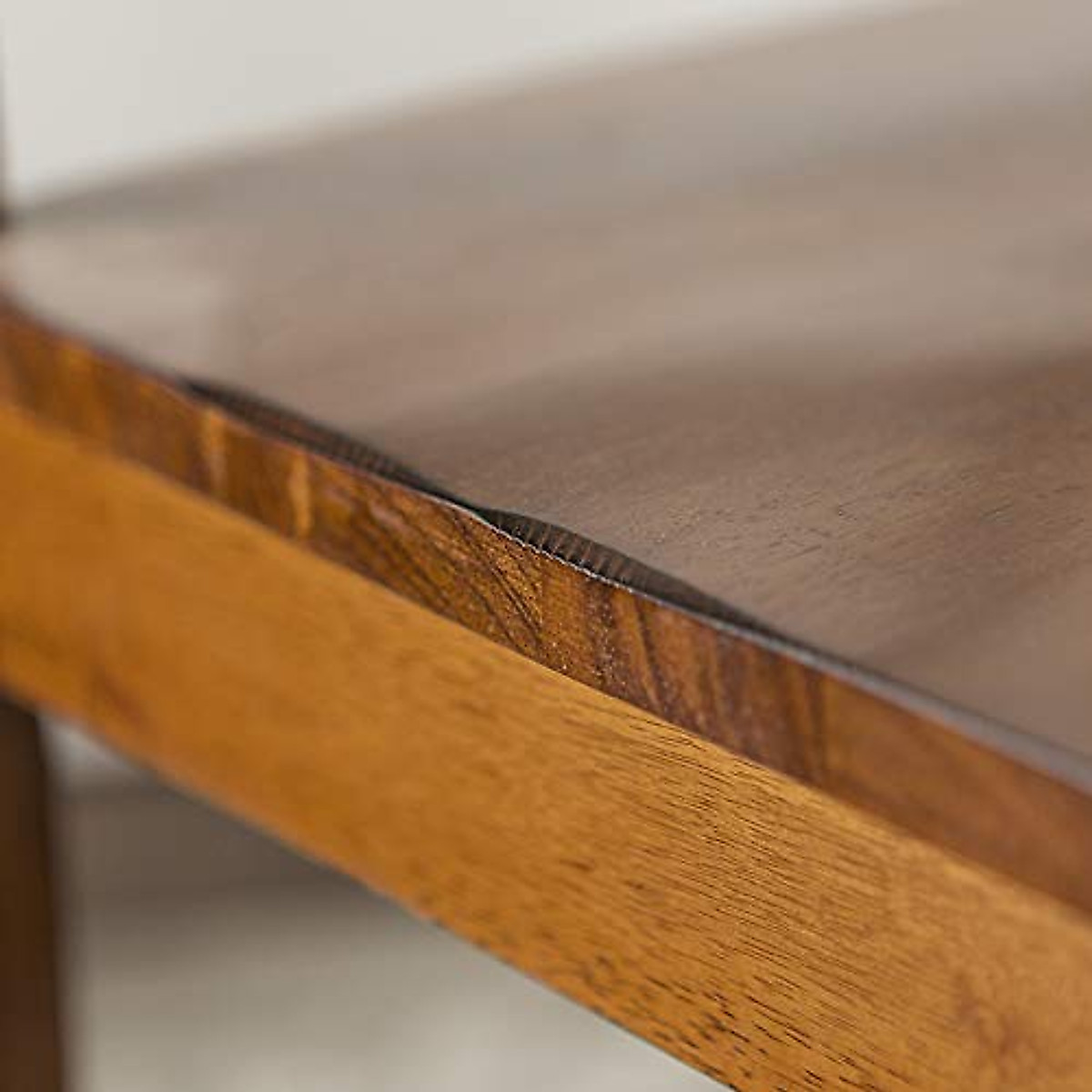 Walker Edison Modern Farmhouse Wood X-Back Armless Dining Chairs Kitchen, Set of 2, Brown