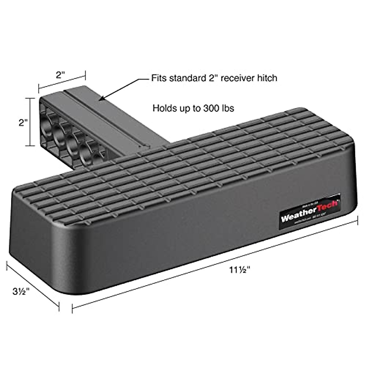 WeatherTech BumpStep with Hitch Pin - Hitch Mounted Step and Bumper Protection (8ABS2WHP1)