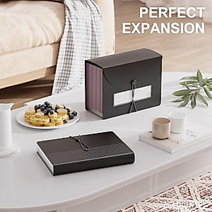 ThinkTex 26 Pockets Expanding File Folder, A-Z Colorful Tabs, Monthly Bill Receipt Documents Organizer, Larger Capacity, Letter/A4 Size