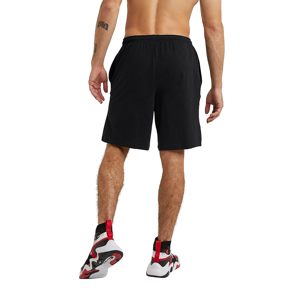 Champion Men's Shorts, Classic Cotton Jersey Athletic Shorts, 9", Long Gym Shorts, Men's Workout Shorts