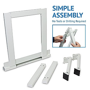 Ivation Air Conditioner Support Bracket, No Tools or Drilling Required – Easy to Install Universal Window AC Mount – Heavy Duty Steel, Holds Up to 200lbs – Fits Single Or Double Hung Windows
