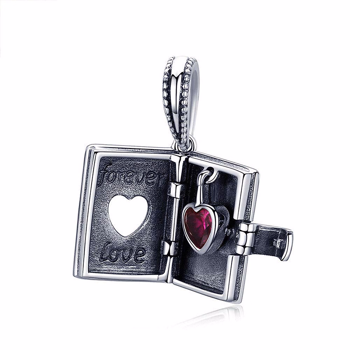 Book Charm 925 Sterling Silver Mug Charm Love Charm Home Charm Anniversary Charm for Pandora Charm Bracelet (Book)