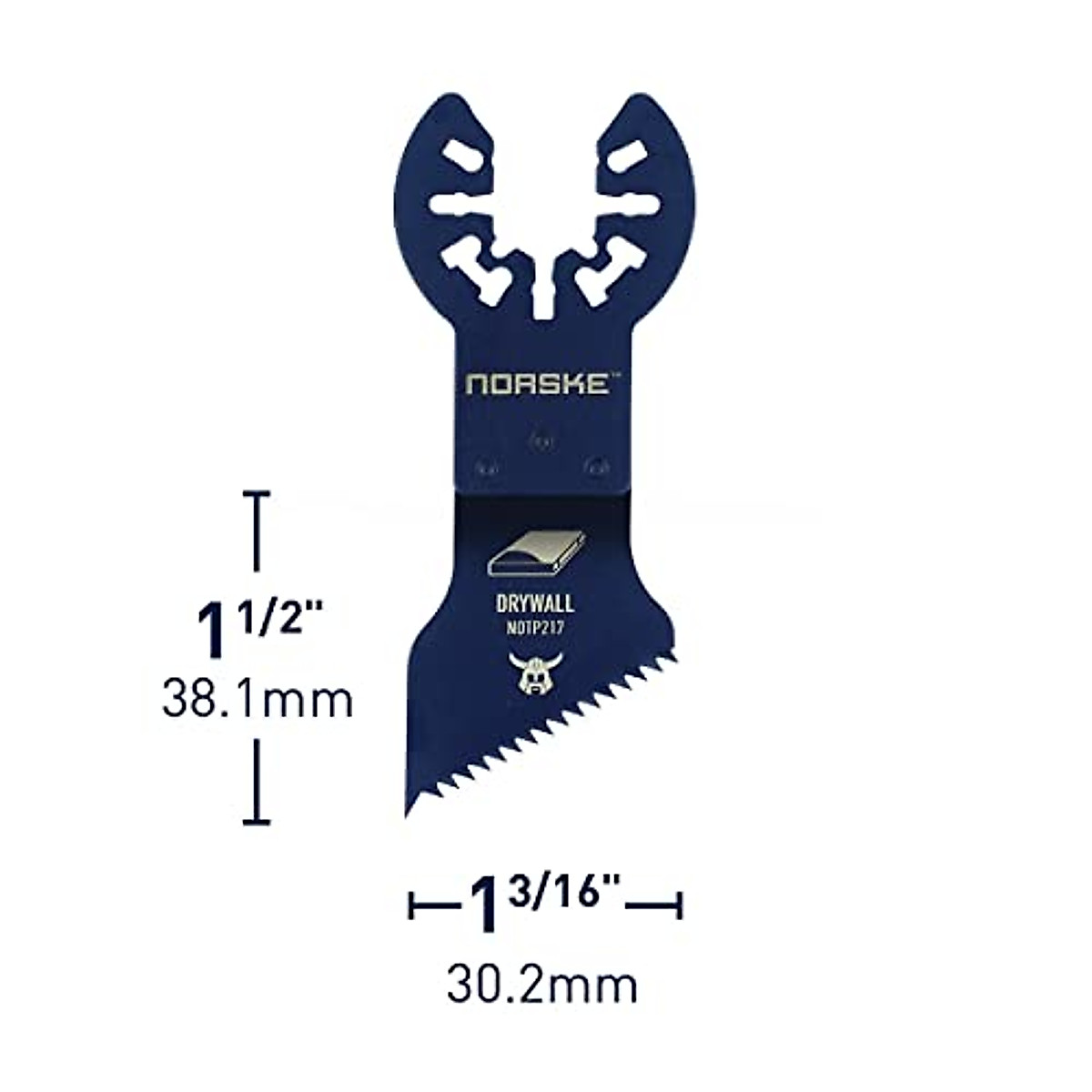 Norske Tools NOTP285 Drywall Cutting Blade (3/Pack), Oscillating Tool Accessories | Oscillating Saw Blades,Black