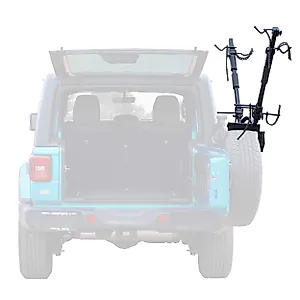 Let's Go Aero TireBiter 2-Bike VRack Carrier for Spare Tires | Back-up Camera Compatible (Model B00987)