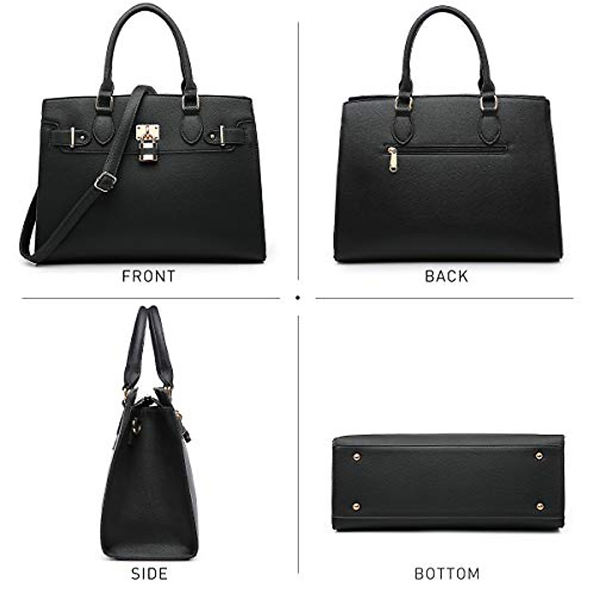 Dasein Women Handbags and Purses Ladies Shoulder Bag Top Handle Satchel Tote Work Bag with Wallet