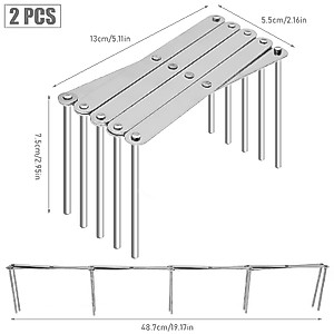 2 Pack Dish Plate Drying Rack, Retractable Dish Drying Rack, Multi-Functional Plates Cup Bowl Pot Pan Lid Storage Holder Organizer for Kitchen Counter Cabinet Drawer