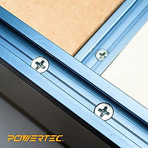 POWERTEC QWS1006#8 x 1/2” Wood Screw Set, Phillips Flat Head Deep Thread Screws - 100 Pack