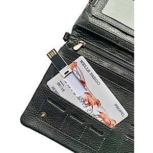 White USB Flash Drive 64GB Thumb Drive High Speed USB Drive USB 2.0 Memory Stick Credit Card Design