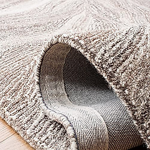 Safavieh Metro Collection Accent Rug - 2' x 3', Ivory & Brown, Handmade Modern Abstract Wool, Ideal for High Traffic Areas in Entryway, Living Room, Bedroom (MET505T)