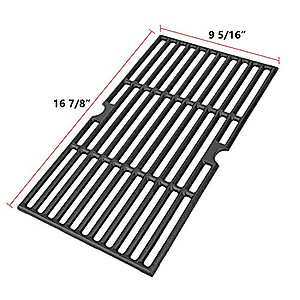 DcYourHome Matte Cast Iron Grill Cooking Grate for Charbroil 463420508, 463420509, 463420511, 463436213, 463436214, 463436215, 463440109, 463441312, 463441514, 463461613 Gas Grills Grid, 16 7/8"