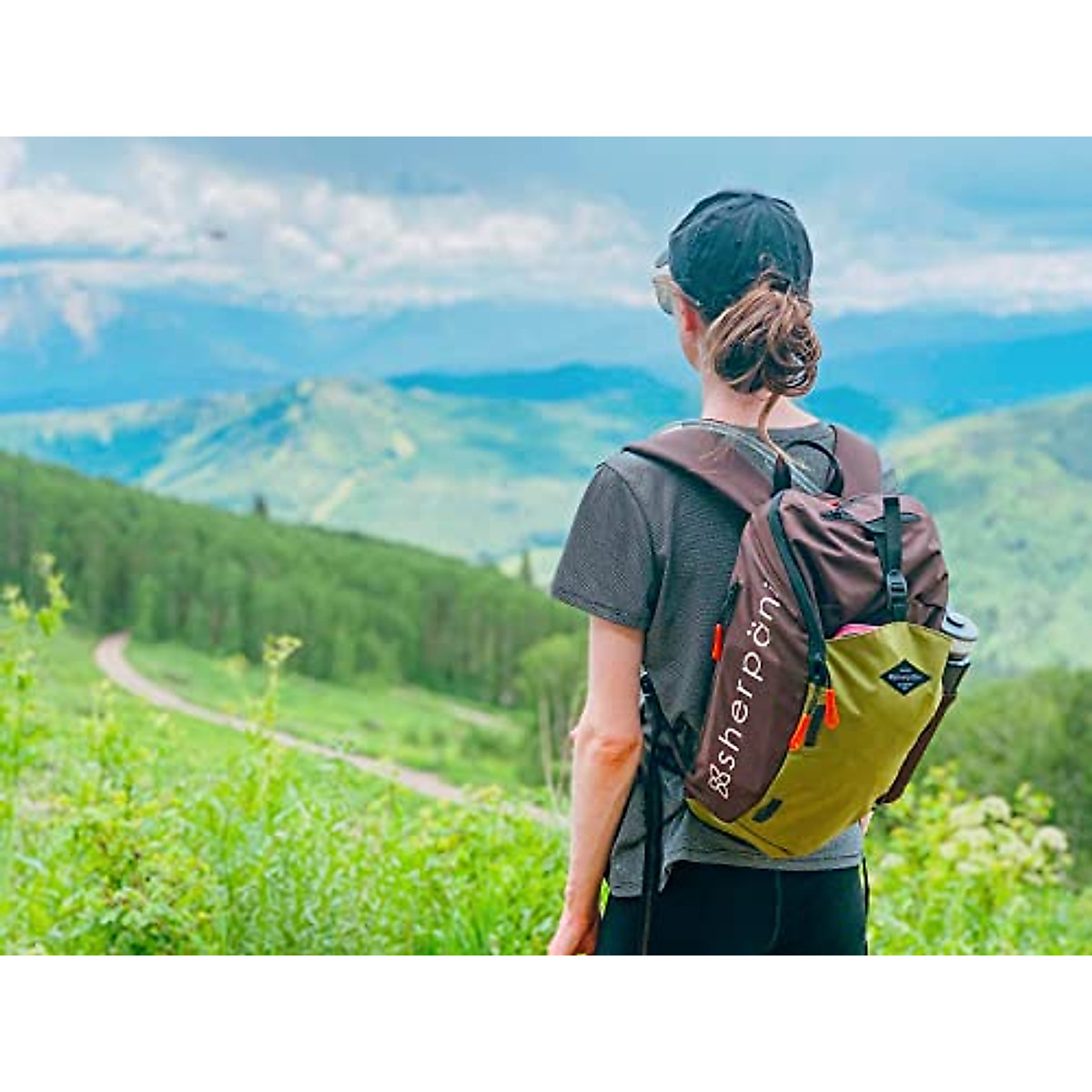 Sherpani Switch, 15L Lightweight Travel Hiking Backpack, Hydration Backpack, Backpack Purse for Women, Daypack for Women, Fits 13 Inch Laptop (Cactus)