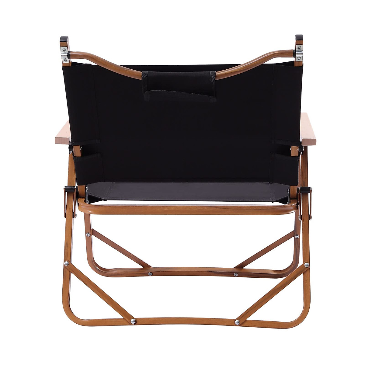 BANLICALI Camping Chairs, Folding Camping Chair, Portable Outdoor Folding Chair for Camping, Traveling, Barbecuing, Picnics Black Load 120kg/264.55lbs