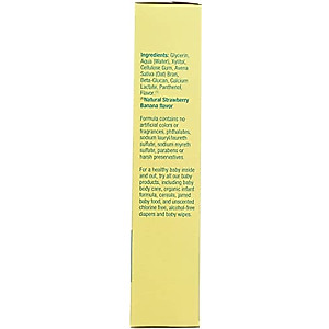 Earth's Best Toddler Toothpaste, Strawberry Banana, 1.6 Oz
