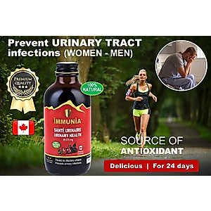 Immunia Urinary Health. Cranberry & Elderberry Concentrate to be Consumed for The Prevention of Urinary Infections. Natural. Delicious. 5 ml/Day. 1-Pack. USA