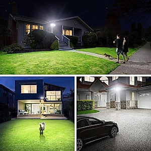 Onforu LED Security Lights Motion Outdoor, Flood Lights Outdoor Motion Sensor Light, Motion Detector Lights for Outside, 50W, 5000LM, 6500K, IP65 Waterproof, 3 Adjustable Heads