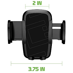 Full 360 Multi Mount Works for Asus ZenFone 2 Laser 8GB and Car Holder is Fully Adjustable, Portable, Durable up to 3.5inch Wide Screens and 8 pounds! [Black]
