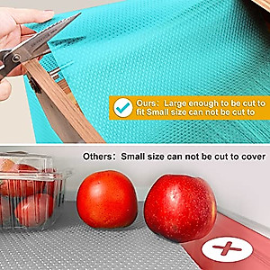 【Extra Large】 Refrigerator Liners,Thetape Does Not Slip & Refrigerator Liners for Shelves Washable Glass Shelves Protect Against Spills，Multi-Use & Multicolor Cabinet Drawer Liner Kitchen Gadgets
