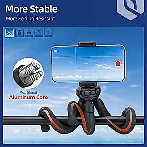 Fotopro Flexible Tripod Mini Tripod for Phone with Remote 360 Ball Head Tripod for Camera, DSLR Aaction Camera