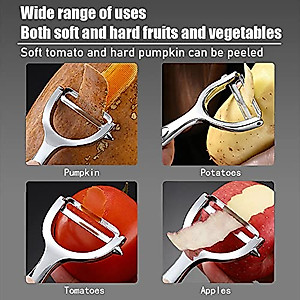 Vegetable Peeler Potato Peelers for Kitchen Y-Shaped Stainless Steel Peeler with Ergonomic Non-Slip Handle & Sharp Blade - Straight blade