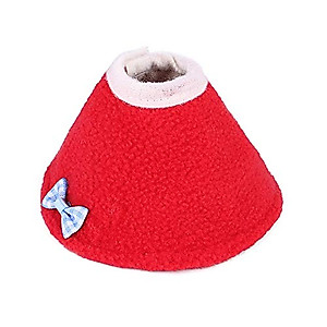 Mummumi Pet Collr, Bird Elizabethan Collar Recovery Anti-Bite Neck Collar for Parrots Budgies Parakeet Cockatiels (M-Red)