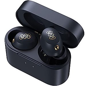 QCY HT01C Hybrid Active Noise Cancelling Wireless Earbuds, in-Ear Detection Headphones, IPX6 Waterproof Bluetooth 5.1 Stereo Earphones, Light-Weight, Immersive Sound Premium Deep Bass Headset