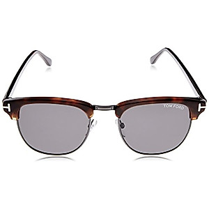 Tom Ford Henry FT0248 Sunglasses-52A Light Ruthenium/Havana (Gray Lens)-51mm