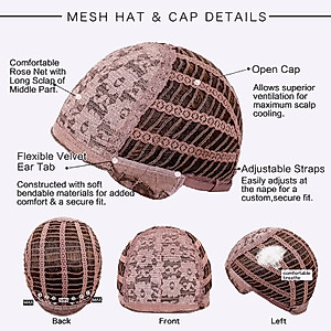 HAIRCUBE Brown Wigs for Women Long Straight layered Wig with Bangs Highlight Colour Heat Resistant Fiber Synthetic Wigs Daily Natural looking