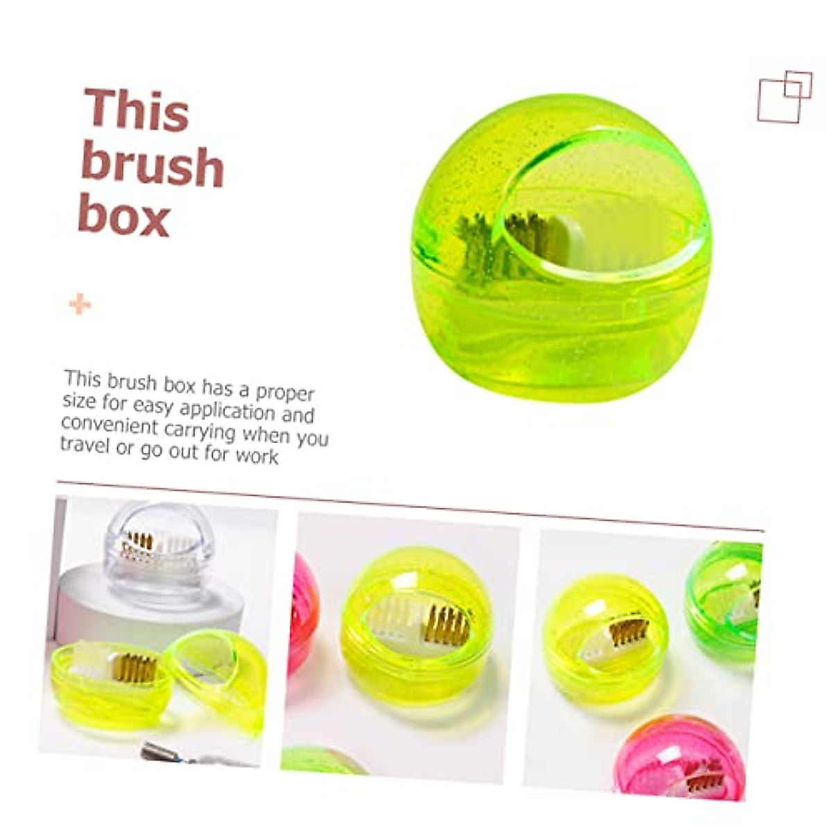 FRCOLOR 5 Sets Grinding head cleaning box cleaning tool nail drill bits clean brush pinceles para uñas acrilicas nail cleaning brush Drill Bit Cleaning Brush Manicure Nail Tool Clean Brush