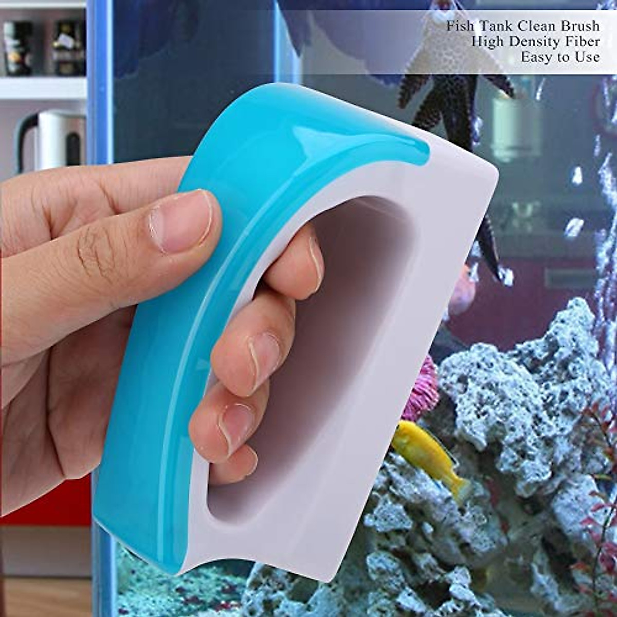 Fish Tank Magnetic Cleaning Brush, Aquarium Double Side Glass Cleaner Fish Tank Glass Seaweed Scraper Cleaner Aquarium Window Cleaning Magnets Brush(M)