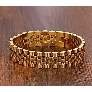 Gold Stainless Steel Link Chain Bracelet
