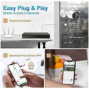 【Full Color Night Vision】 Anpviz 8MP IP PoE Security Bullet Camera, Starlight IP Camera with Audio/Microphone, IP66 Waterproof Outdoor Home Surveillance , Motion Detection