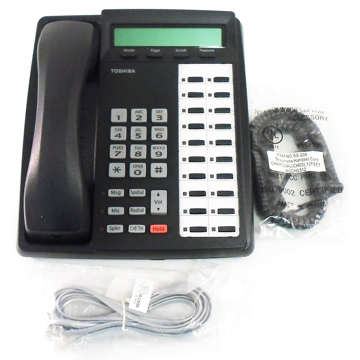 Toshiba Strata DKT3020-SD 20-Button LCD Display Speakerphone (Black) (Renewed)