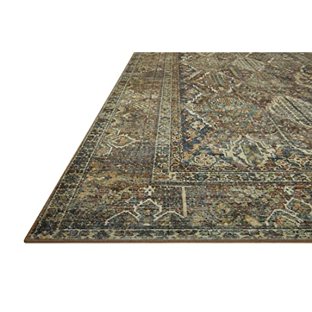 Loloi Magnolia Home by Joanna Gaines x Banks Spice/Blue 7'-6" x 9'-6" Area Rug