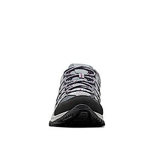 Columbia Womens Crestwood Mid Waterproof Hiking Shoe, Graphite, Wild Iris, 8.5 US