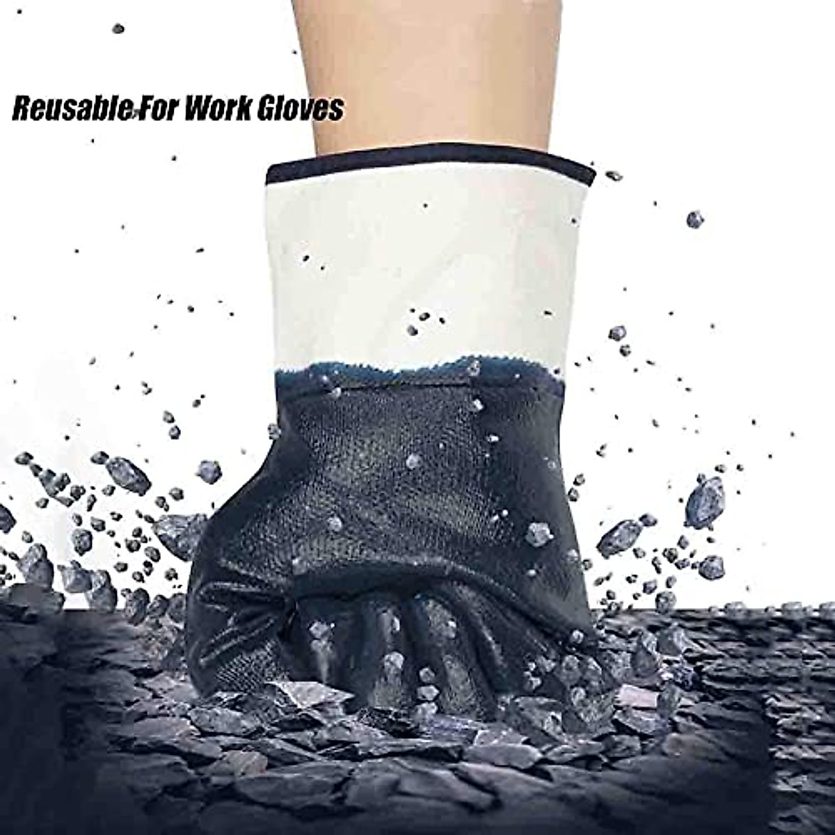 Oil Resistant Gloves,Oil Gloves for Men,Safe Wide Cuffs for Petrochemical Transport Workers' Gloves 4 Pair