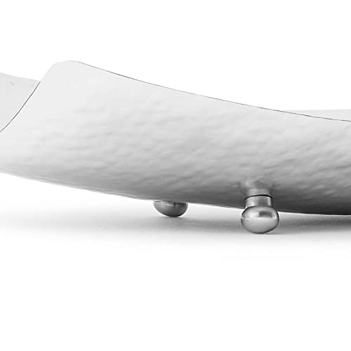 Colleta Home Rectangular Stainless Steel Serving Tray- Silver Serving Tray and Platters- Decorative Centerpiece- Hammered Tray