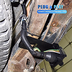 MECMO Multi-Tow 7-Way Blade and 4-Way Flat Trailer Wiring Adapter for Ford GM Ram GMC Sierra Grand Cherokee, Dual-Output Vehicle-Side Trailer Light Plug Connector Harness USCAR 7 Pin Socket Required