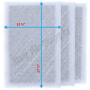 RAYAIR SUPPLY 14x30 MicroPower Guard Air Cleaner Replacement Filter Pads (3 Pack) White